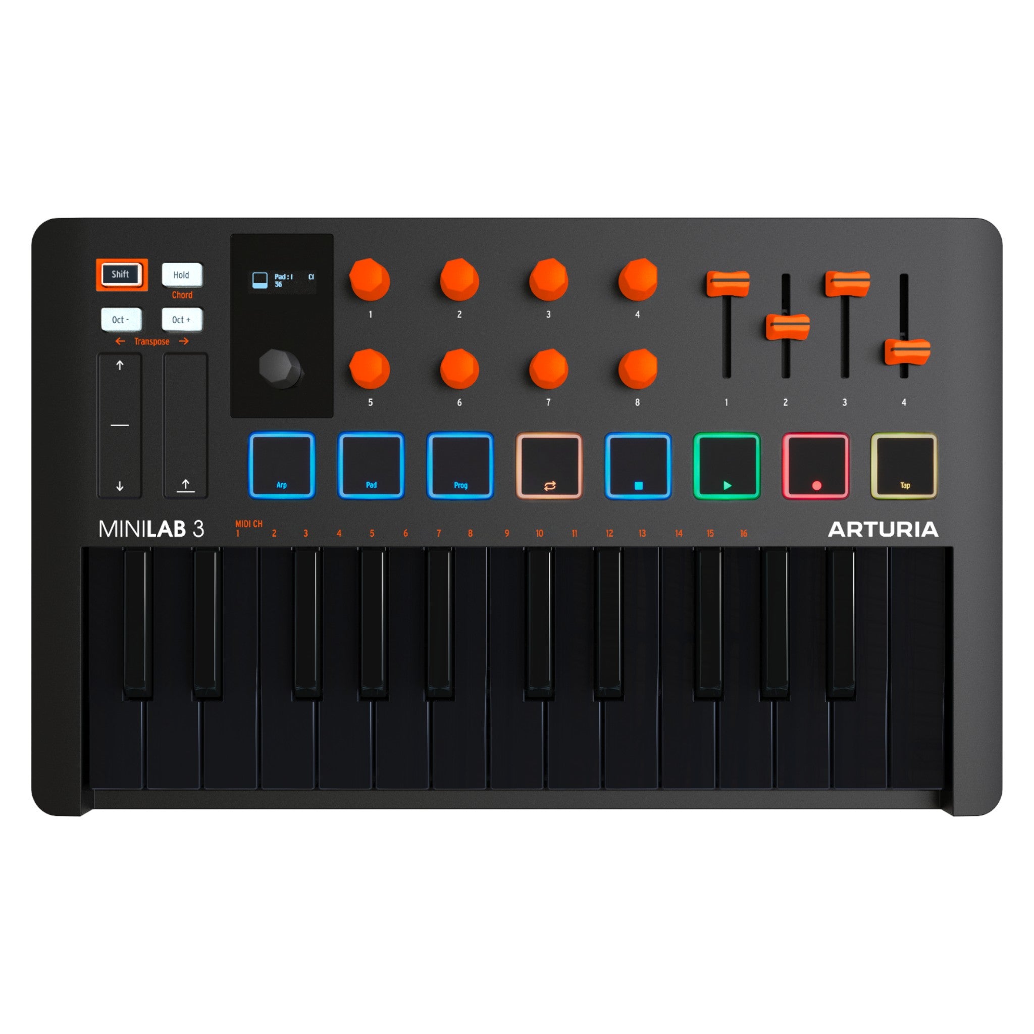 Arturia MiniLab 3 - Universal MIDI Controller for Music Production, wi ...